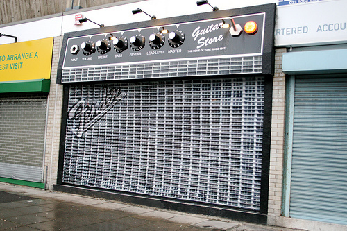 Best Guitar Store EVER! Fender Amp for a Store Building? Pure Win ...