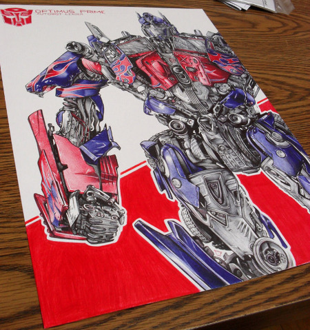Original Ball-Point Pen Art Portrait Piece of “Optimus Prime” from ...