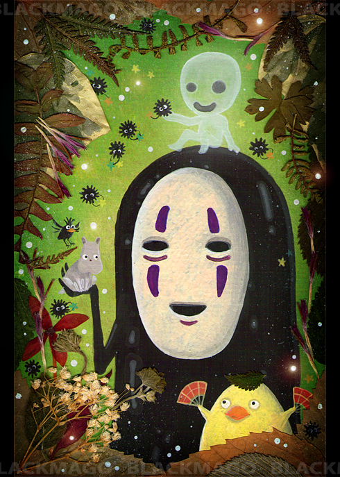Portrait of Spirited Away’s No Face (Kaonashi) from Studio Ghibli by ...