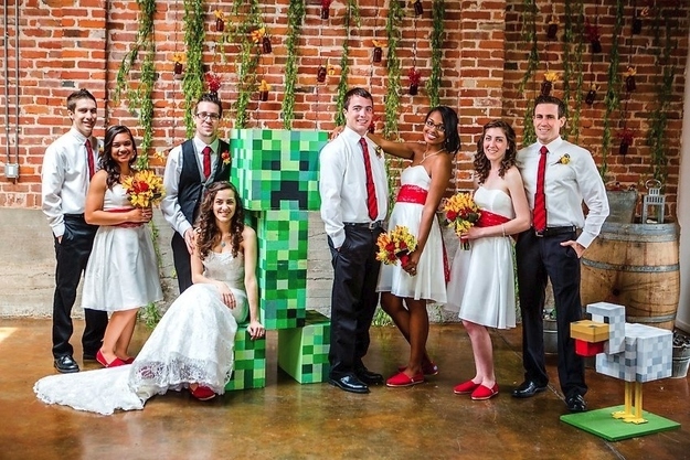 Minecraft Wedding By Minecrafters Matt & Asia! Mojang’s Game Themes ...
